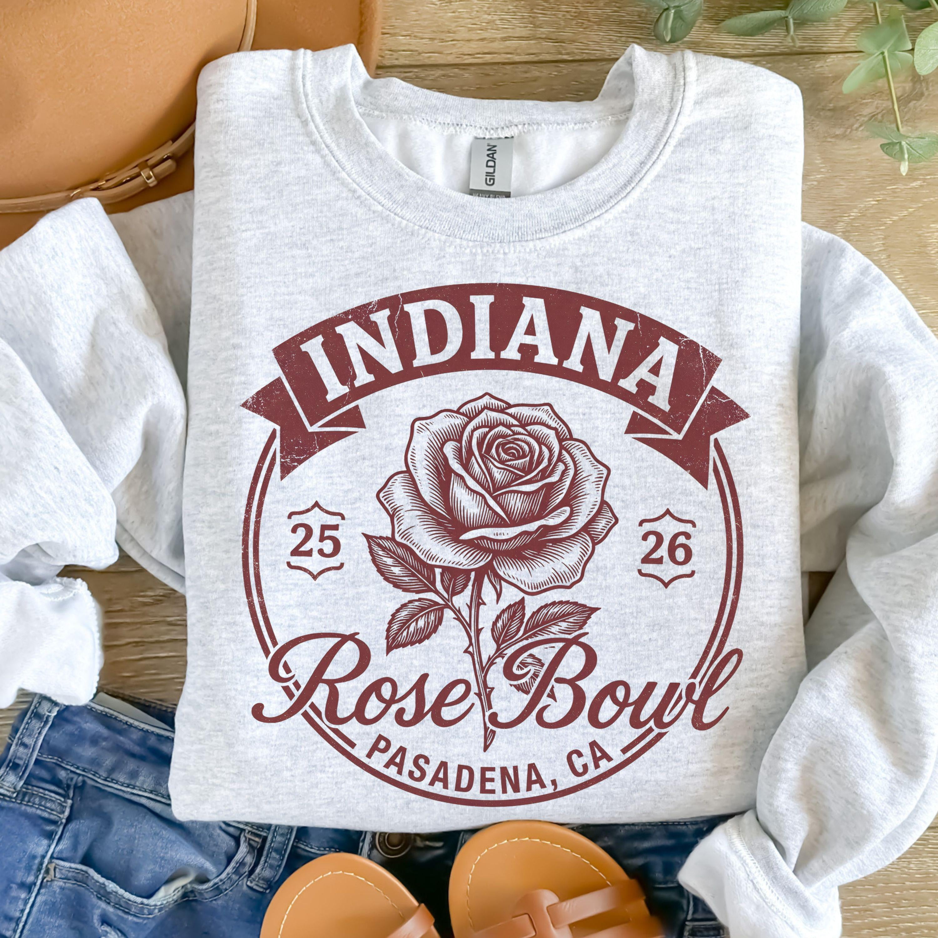 Indiana Rose Bowl Sweatshirt 2025 2026, Vintage Rose Football Design ...
