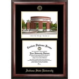 Indiana State 8.5" x 11" Gold Embossed Diploma Frame with Campus Images ...