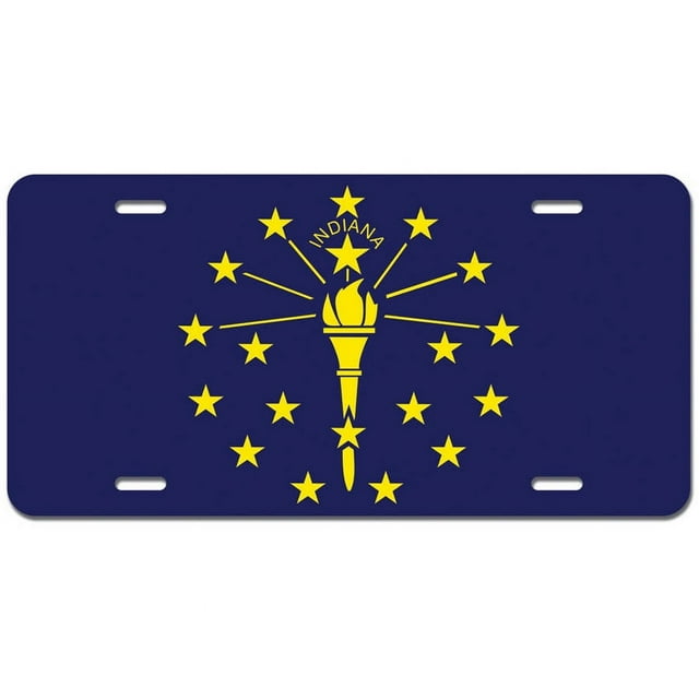 Indiana State Flag Novelty Metal Vanity License Tag Plate - Walmart.com