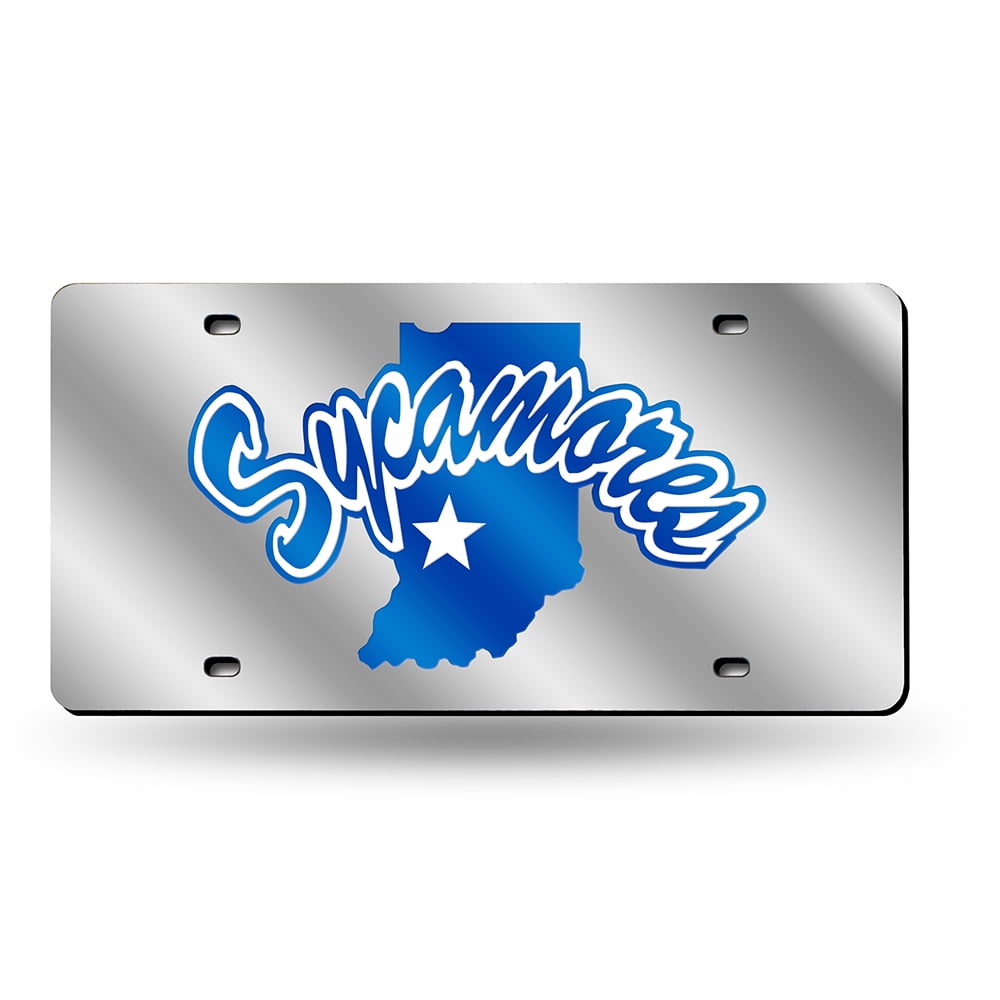 Indiana State Sycamores Mirrored Laser Cut License Plate Laser Tag ...