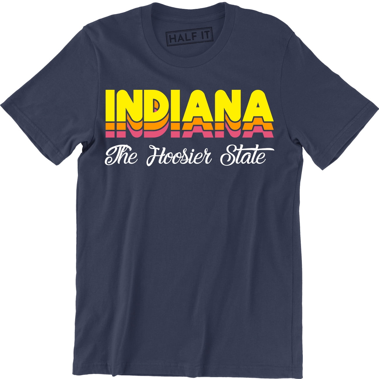 Indiana The Hoosier State Fashion Souvenir Hometown Arched City Men's T ...