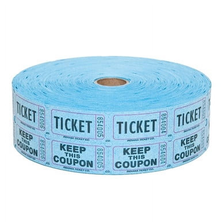 Walmart Double Roll Blue Raffle Tickets - 2 Part, 2000 Colored Auction ...