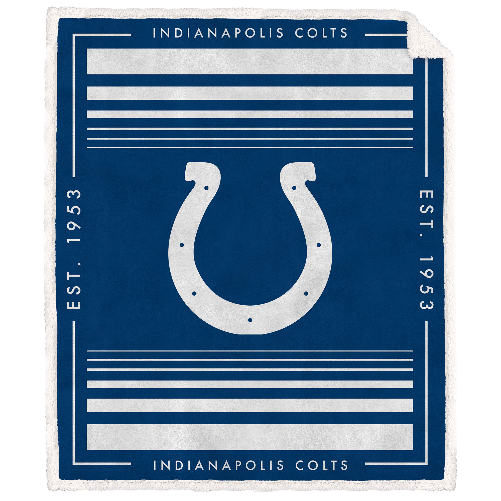 Indianapolis Colts 60" x 70" Basic Block Royal Plush Sherpa Blanket ...