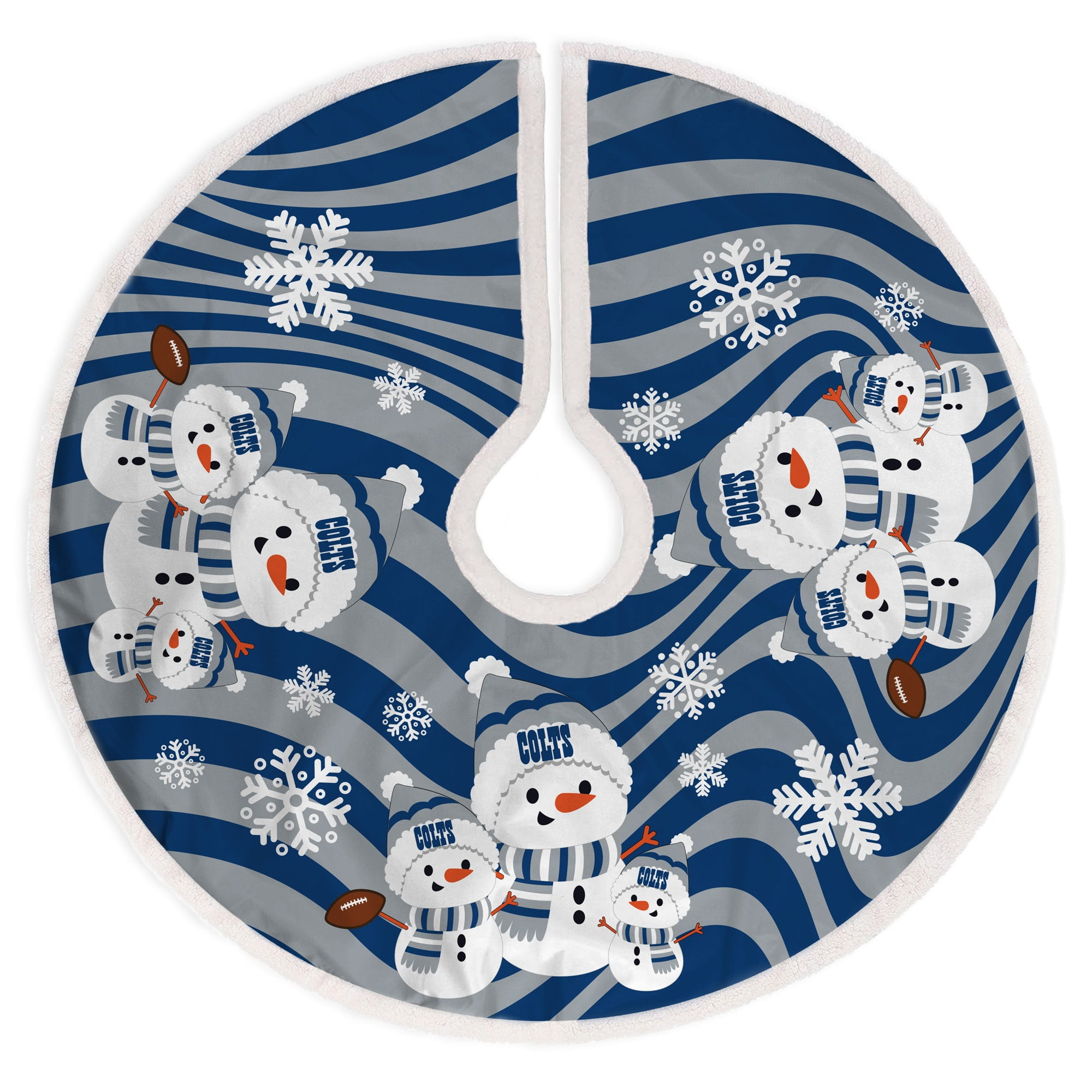 Indianapolis Colts Snowman Sherpa Christmas Tree Skirt - Walmart.com