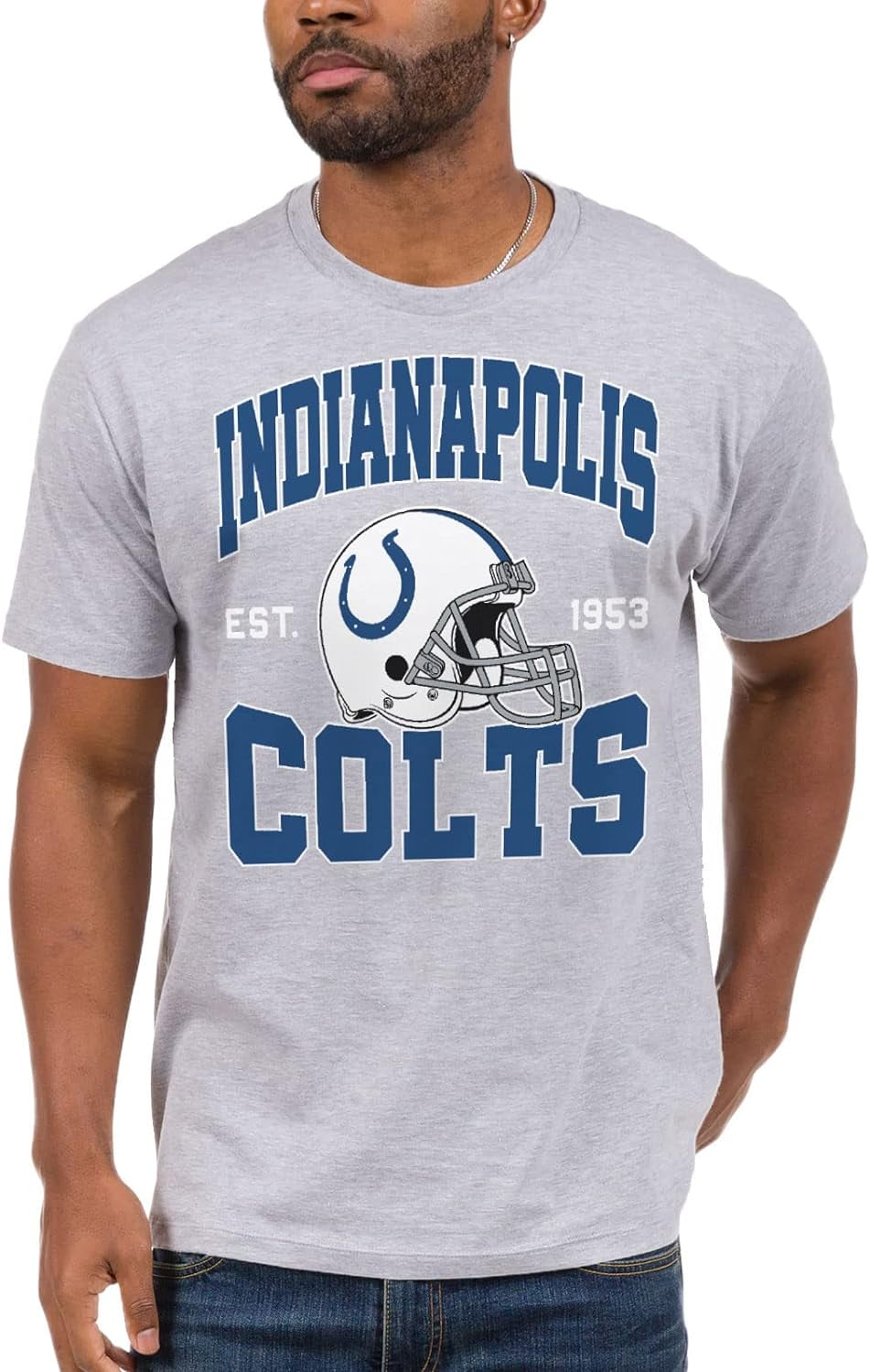 Indianapolis_Colts T-Shirt Team Summer Top Helmet Tops Men Graphic T ...
