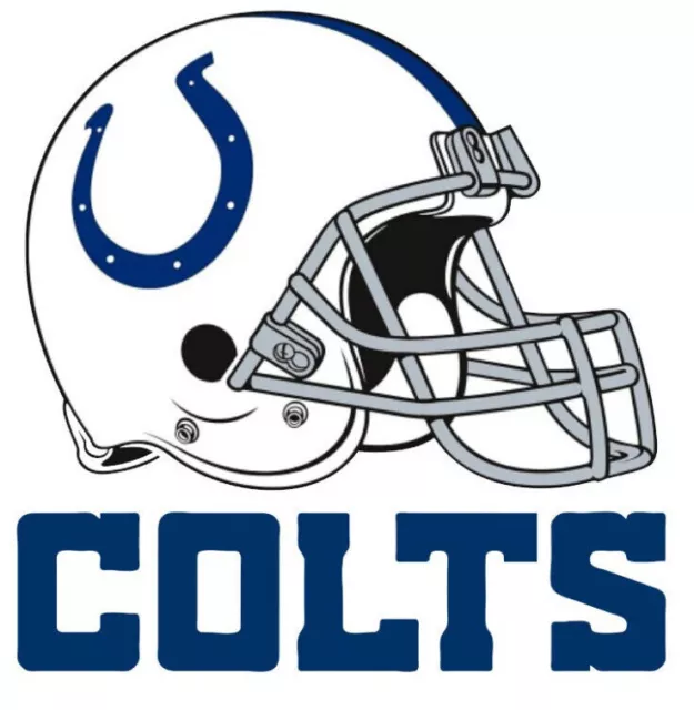 Indianapolis Football Team Helmet Logo Sticker Baseball Sticker ...