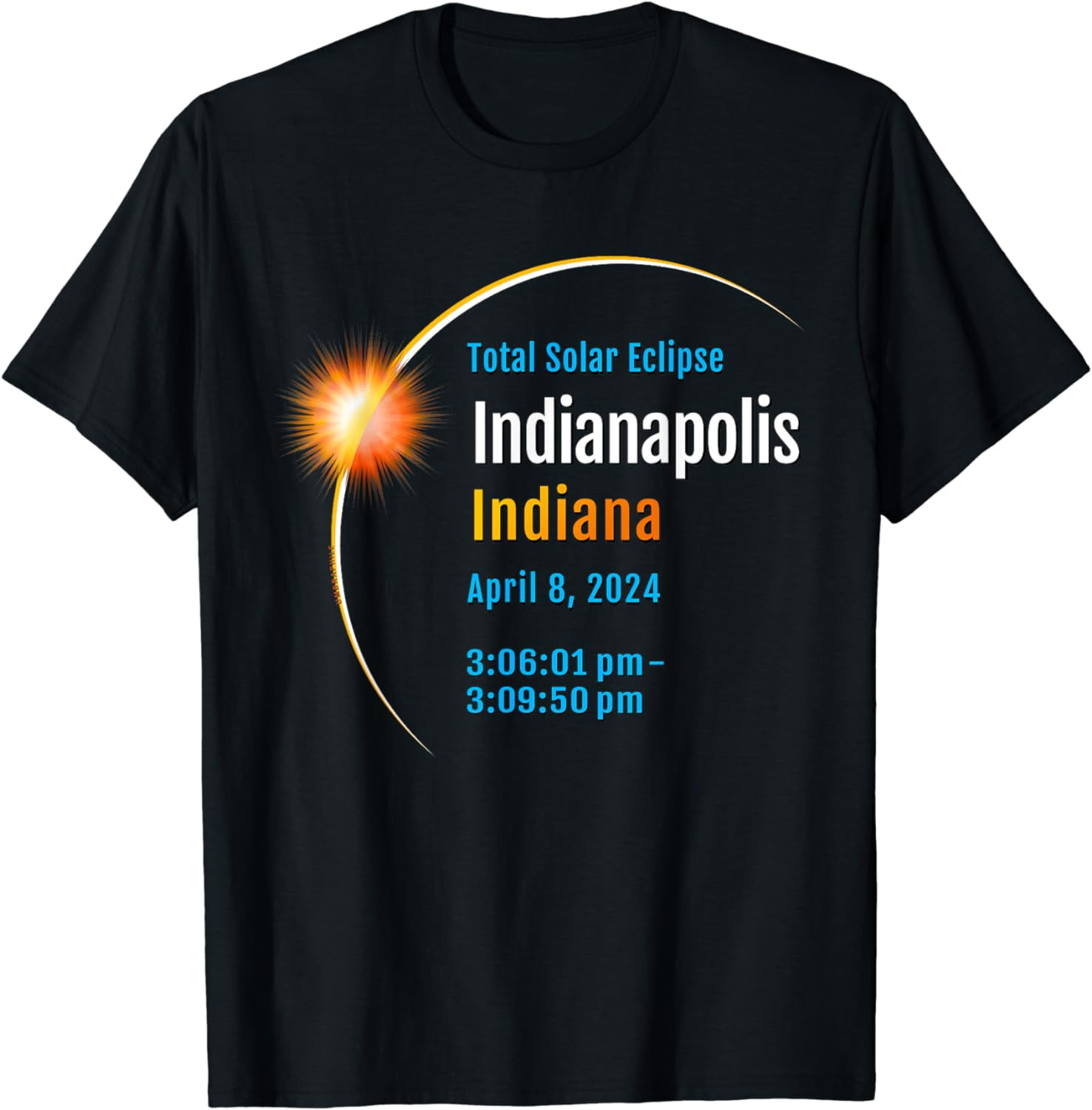 Indianapolis Indiana IN Total Solar Eclipse 2024 :: 1 :: T-Shirt ...