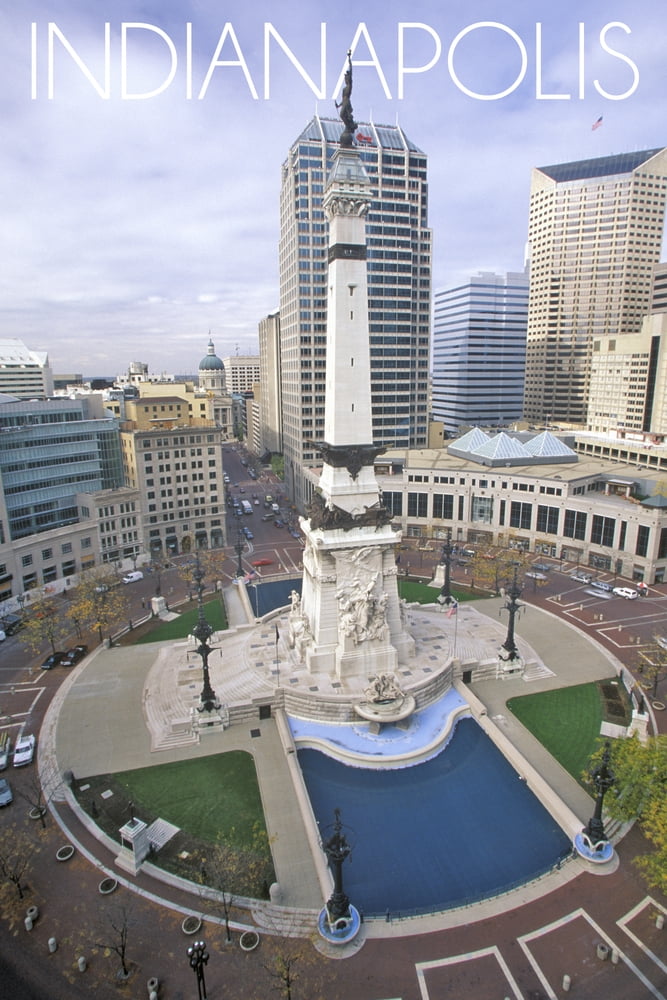 Indianapolis, Indiana, Skyline at Day (12x18 Wall Art Poster, Room ...