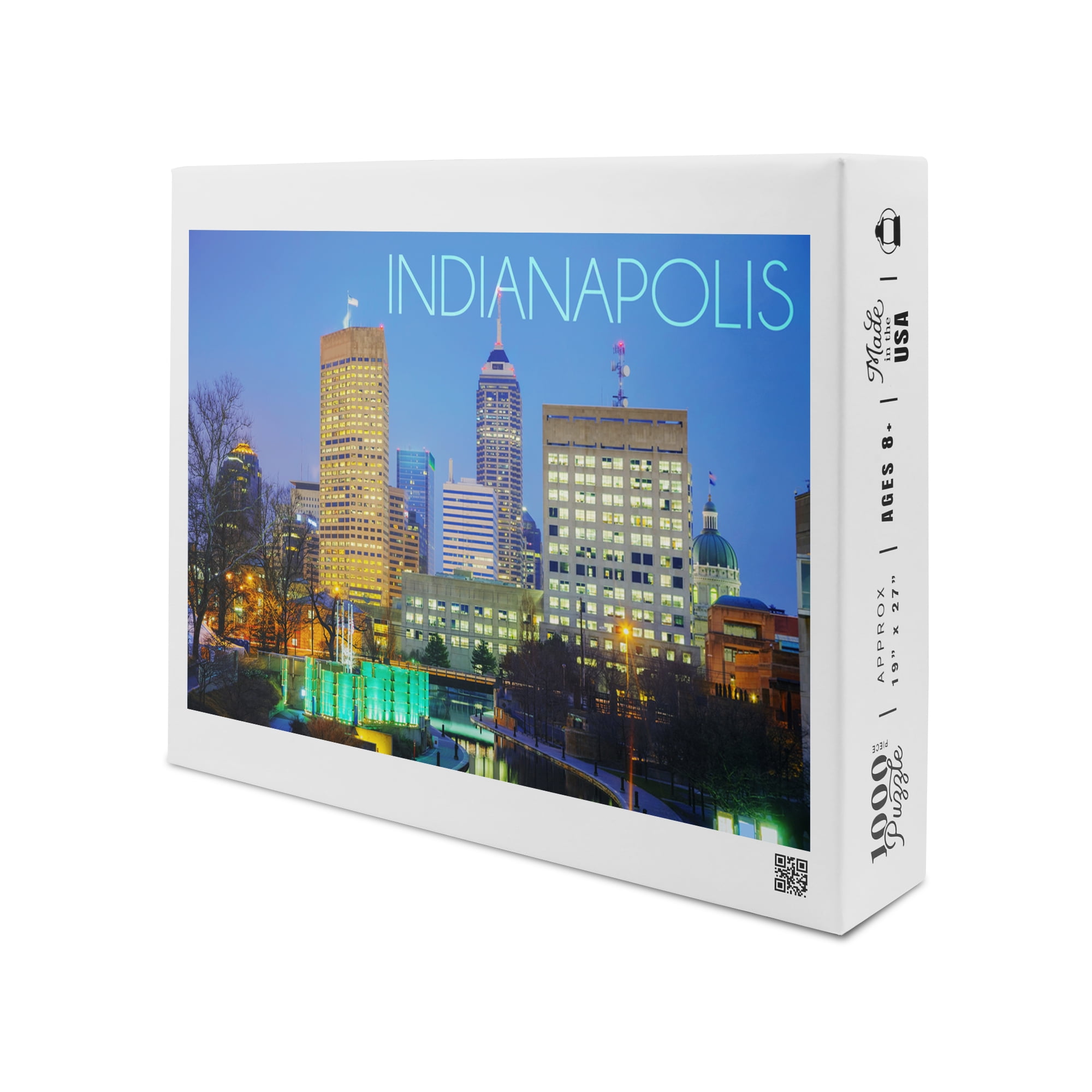 Indianapolis, Indiana, Skyline at Night (1000 Piece Puzzle, Size 19x27 ...