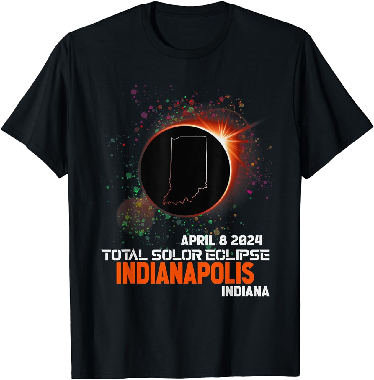 Indianapolis Indiana Total Solar Eclipse 2024 T-Shirt - Walmart.com