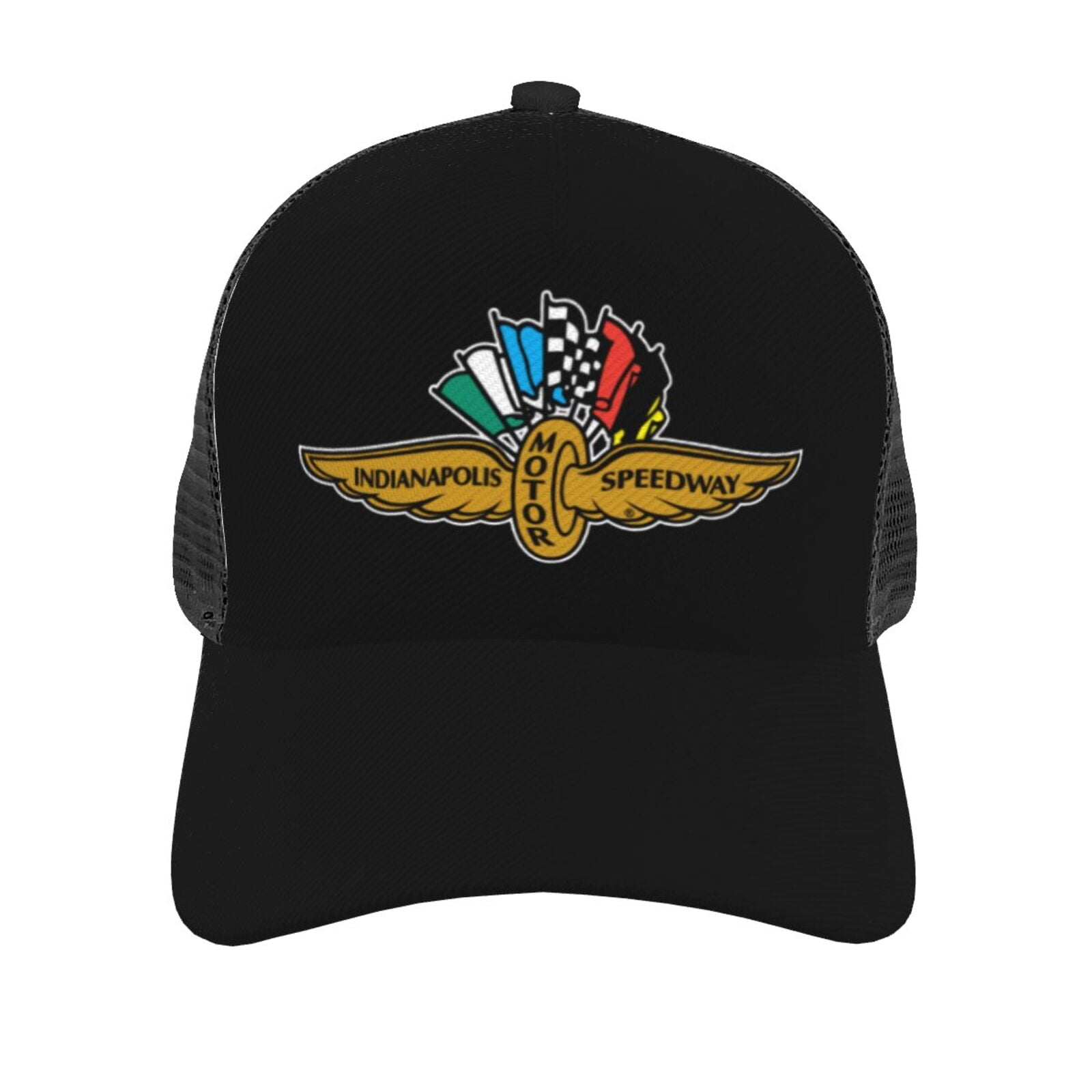 Indianapolis Motor Speedway Logos Curved Brim Mesh Baseball Cap Casual ...
