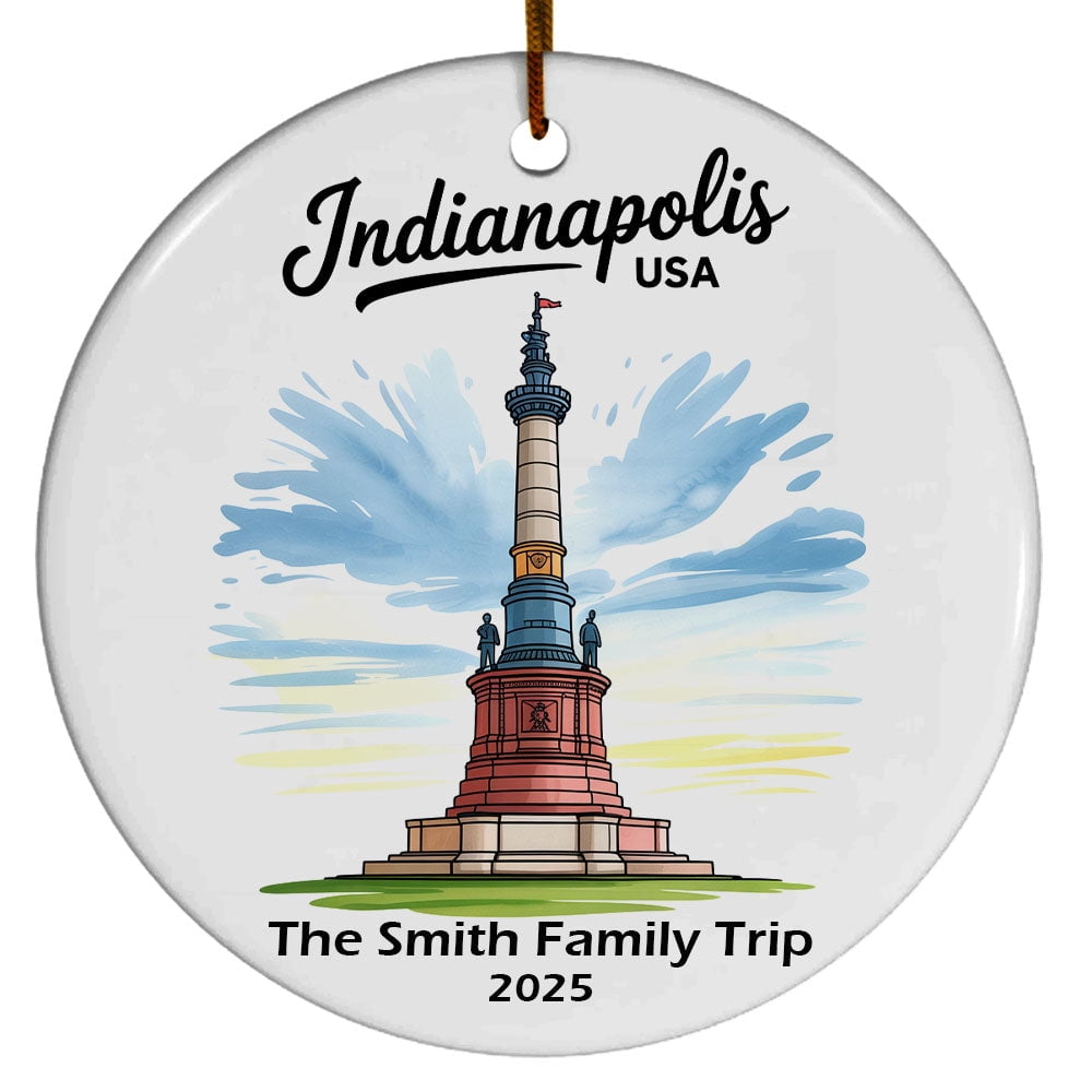 Indianapolis USA Christmas Ornament, Collection of City Travel ...