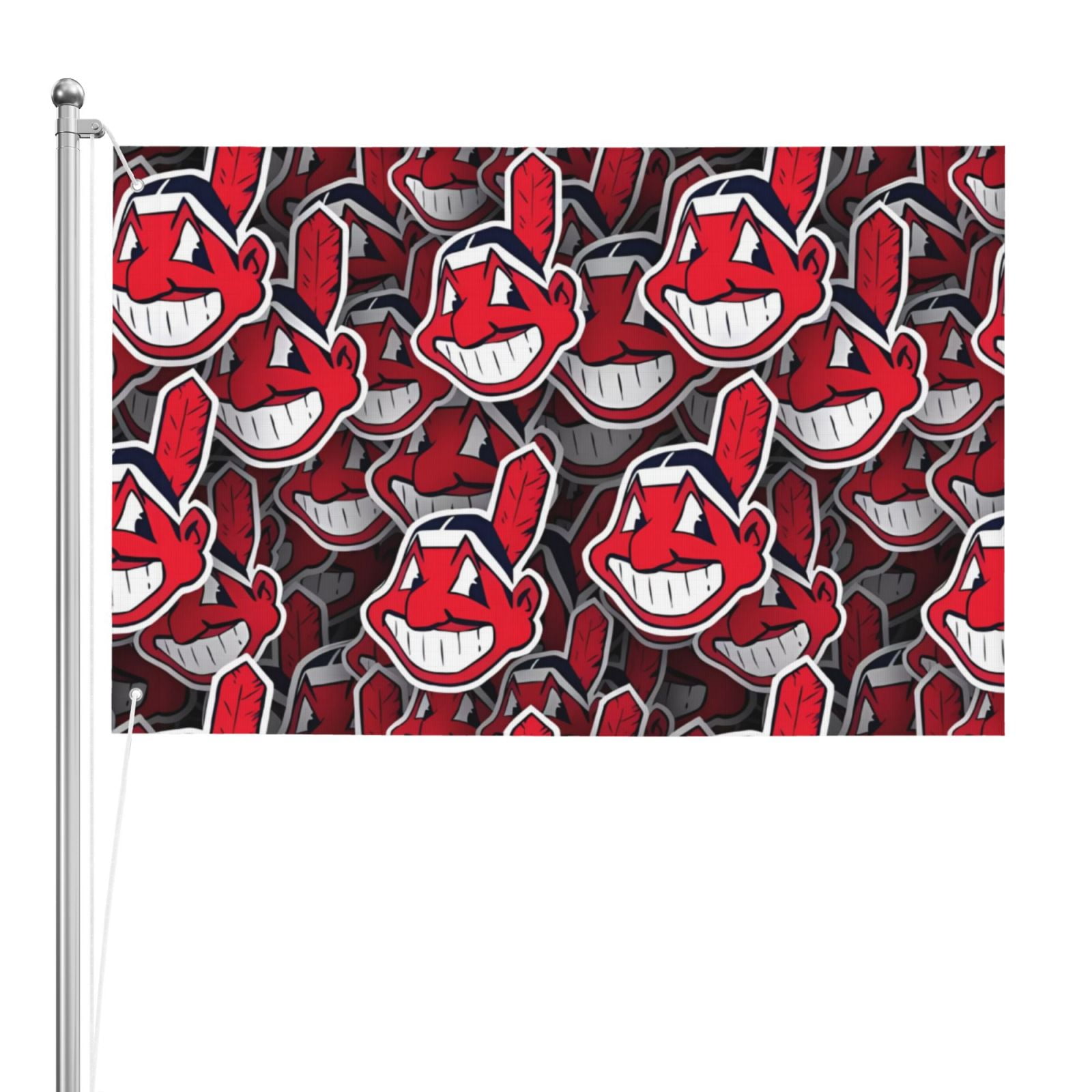 Indians Three Layer personalized Double Sided Flag Football Fans ...