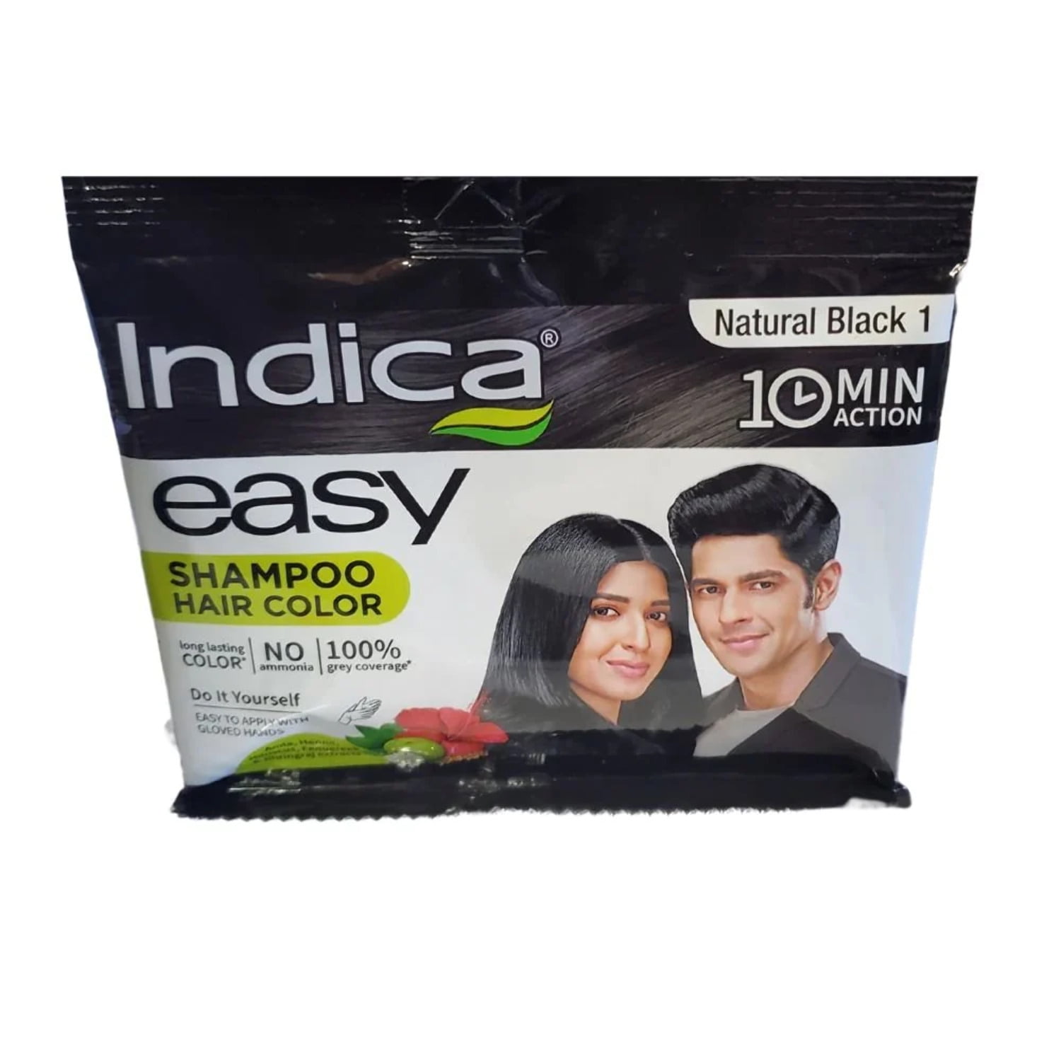 Indica Easy 10 Minutes Natural Black Hair Colour 25ml (Pack of 6 ...