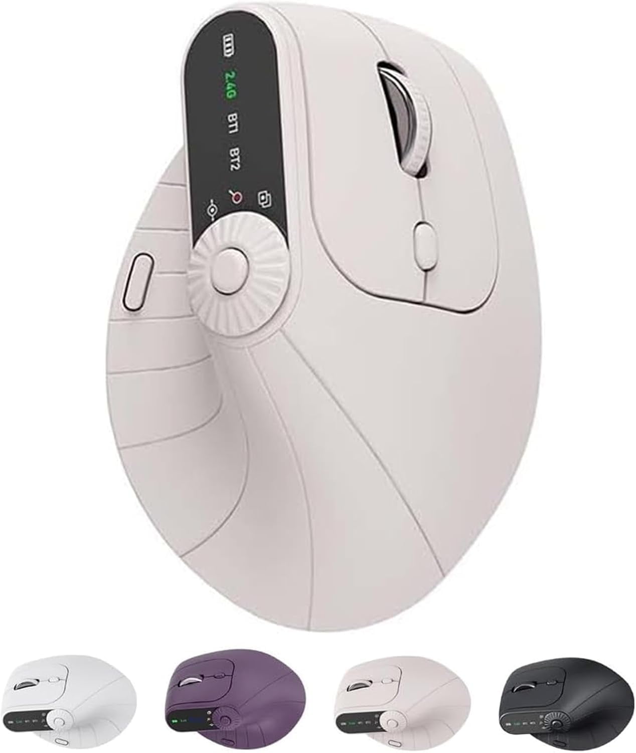 Ergonomic Triple-Connect Wireless Mouse, Rechargeable Wireless Vertical ...