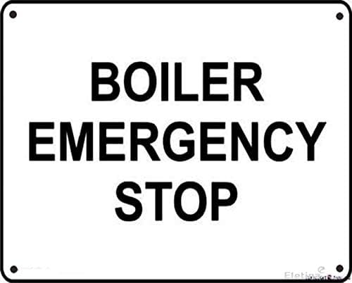 Indication Warning Sign Boiler Emergency Shut Off Wall Art Outdoor ...