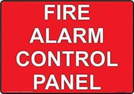 Indication Warning Sign Fire Alarm Control Panel Safety Wall Art ...