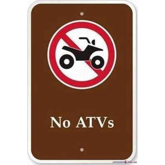 Indication Warning Sign No Atvs Wall Art Outdoor Indoor 12x8 Inches ...
