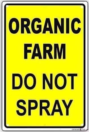 Indication Warning Sign Organic Farm Do Not Spray Wall Art Outdoor ...