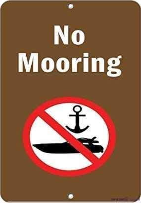 Indication Warning Sign Wall Decoration No Mooring Activity Park S Boat ...
