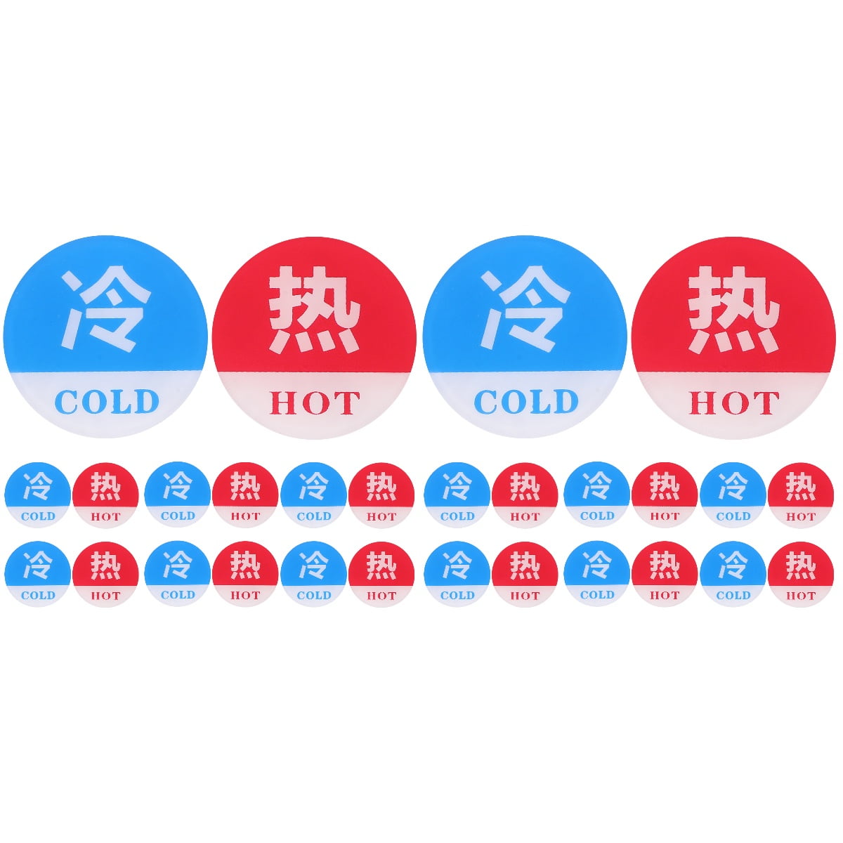 Indicator Acrylic Emblems Hot and Cold Water Sign for Hotel Safety ...