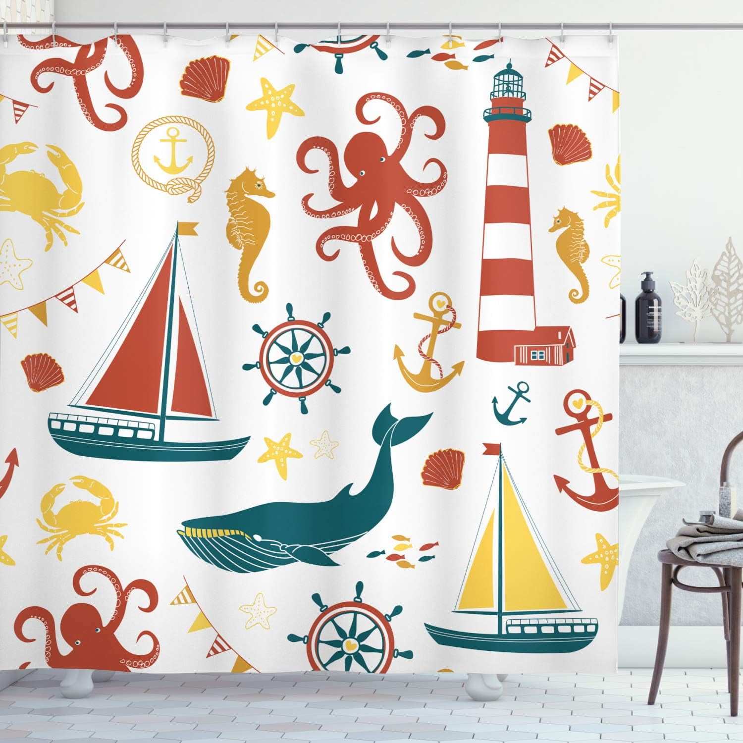 Indie Shower Curtain, Dream Big Work Hard Typography Design with Galaxy ...