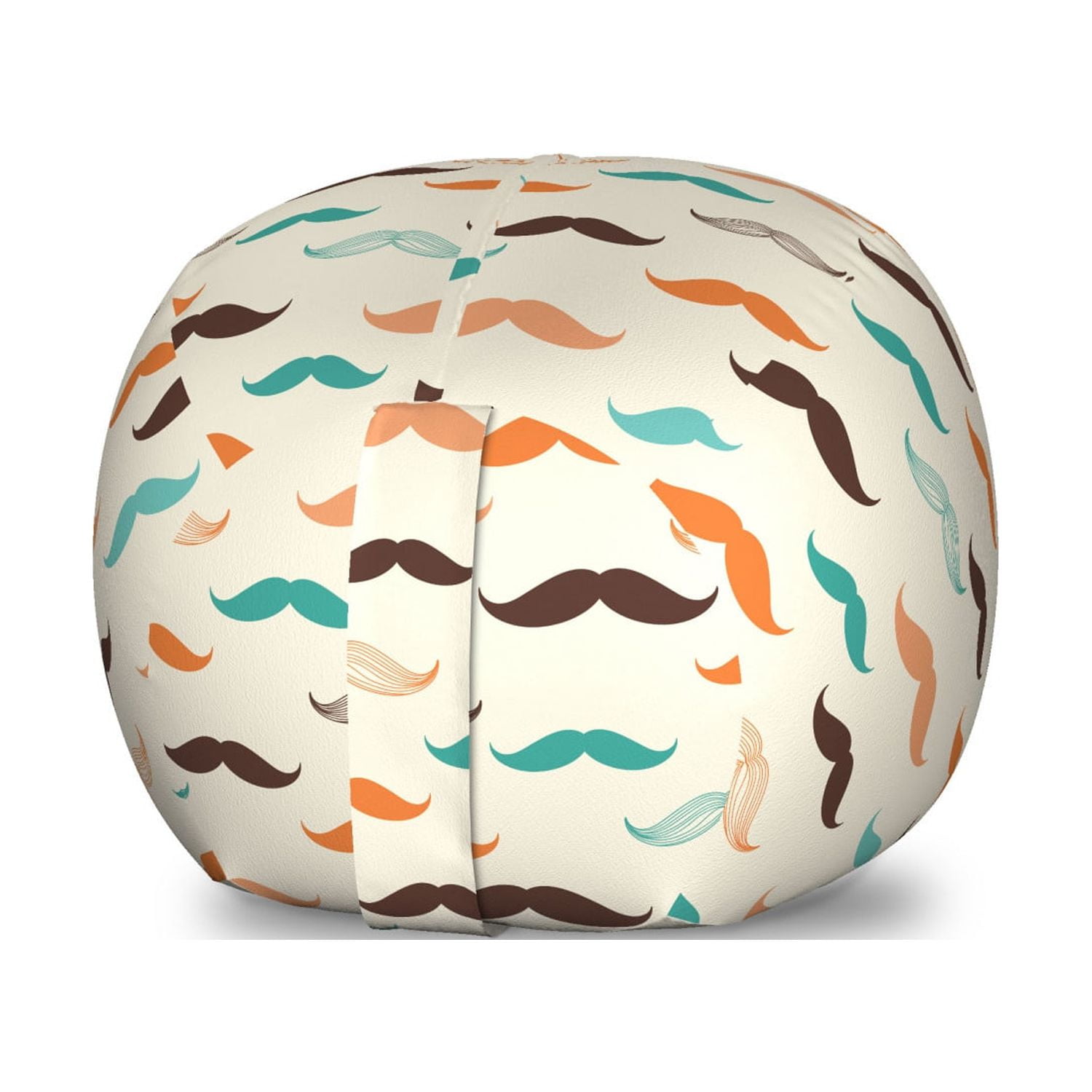 Indie Storage Toy Bag Chair, Retro Mustache Pattern in Different Colors ...