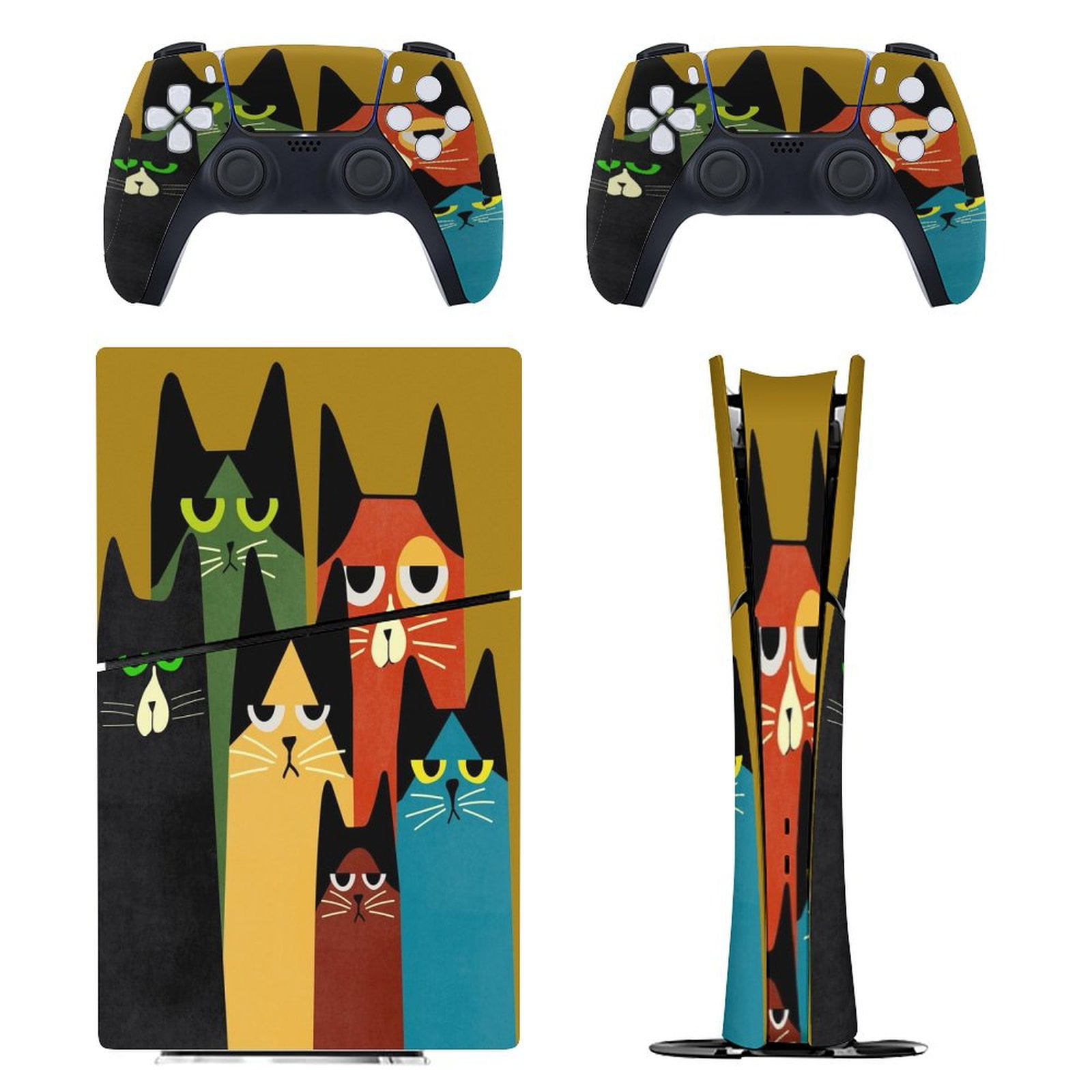 Indifferent Cat PS5/PS5 Slim Digital Disc Skin Sticker For Console And ...