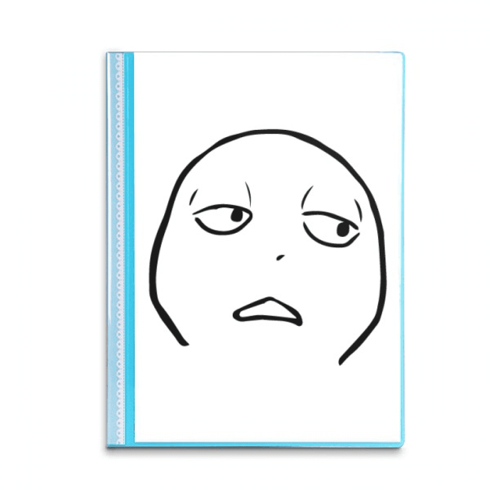 Indifferent Squint Anger Face Cartoon Book Sheet Protectors Portfolio ...