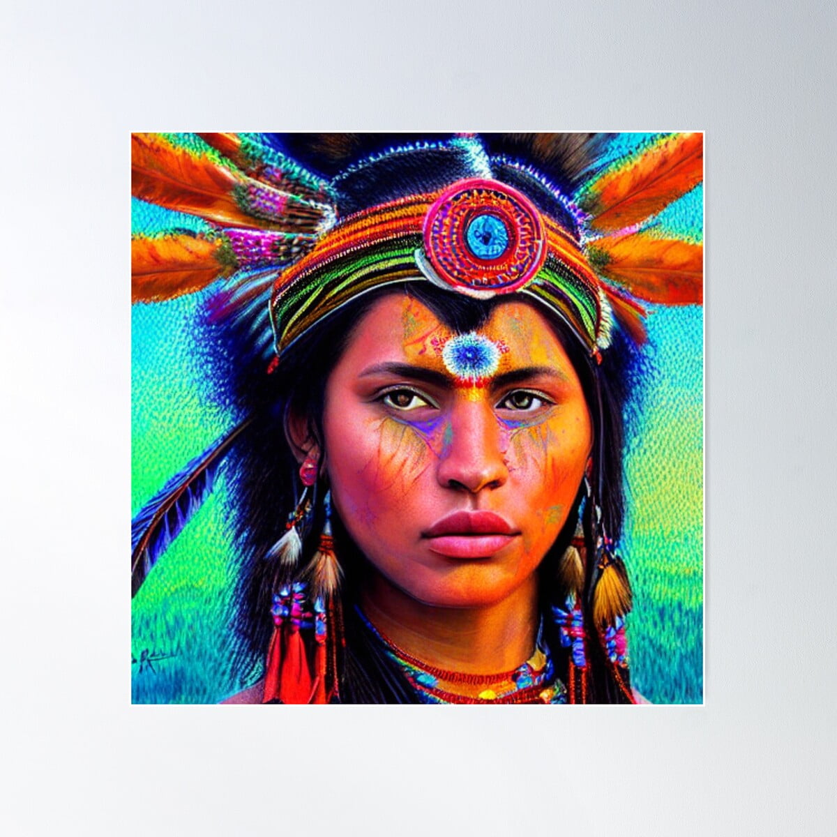 Indigenous Goddess #4 Poster Wall Art, Modern Wall Decor For Living ...