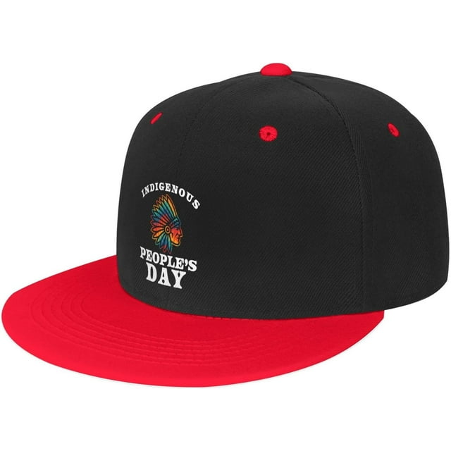 Indigenous People Day Native American Flat Brim Cap Unisex Flat Bill ...