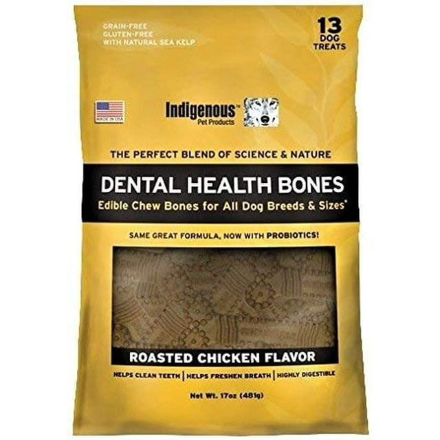 "Indigenous - Dental Bone Chew Roasted Chicken Flavor, 17Oz" - Walmart.com