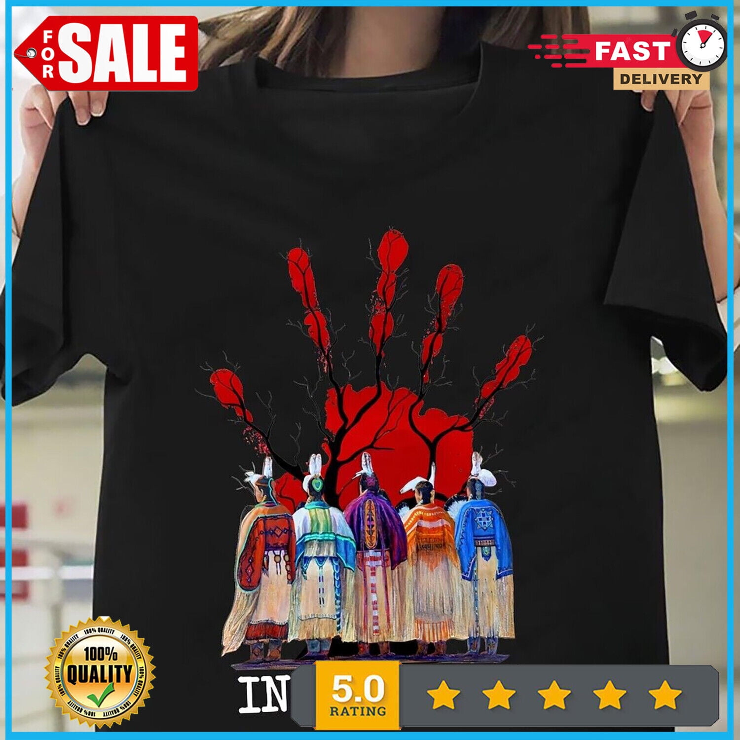 Indigenous Red Hand Shirt, MMIW Missing and Murdered Indigenous Women T ...