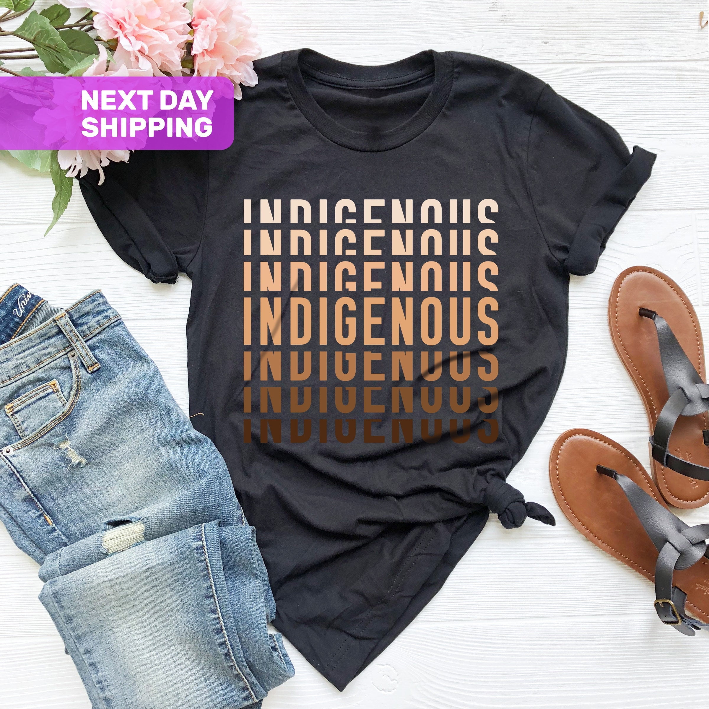 Indigenous Shirt, Indigenous Repeated Word Shirt, Native Shop ...