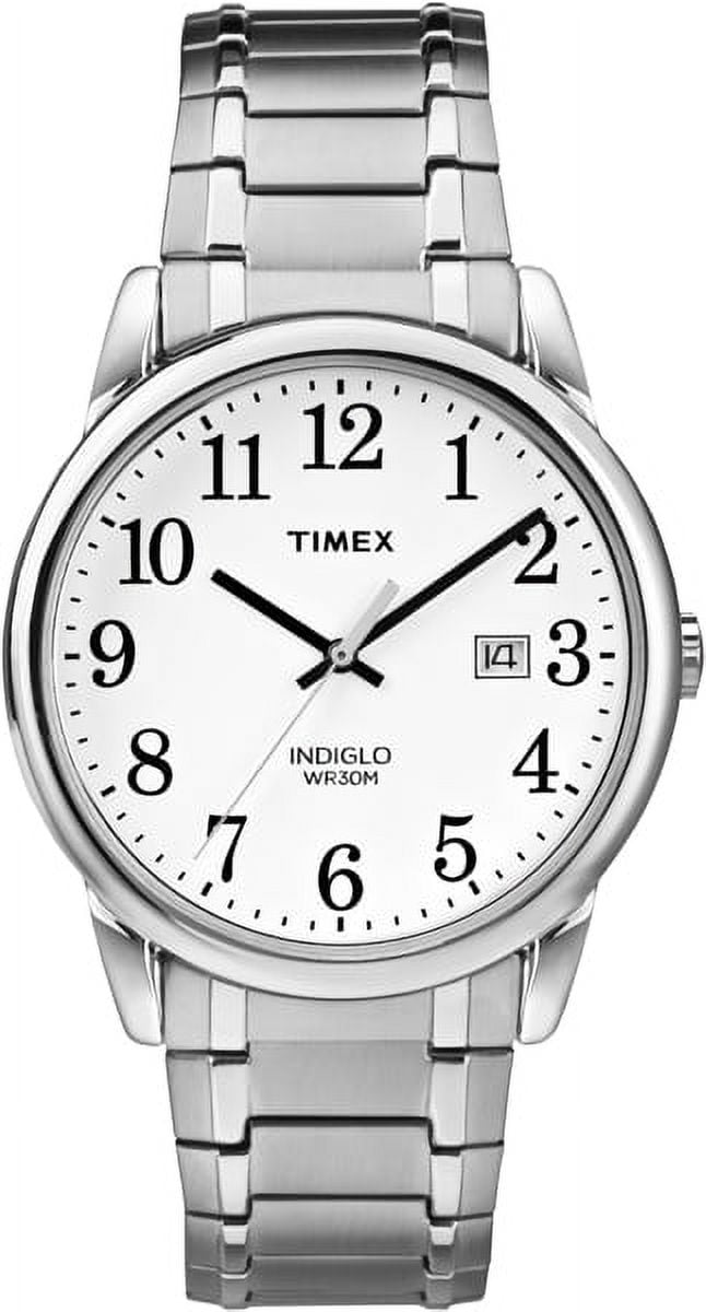 Indiglo by Timex Men's Wristwatch, Silver, WR30M - Walmart.com
