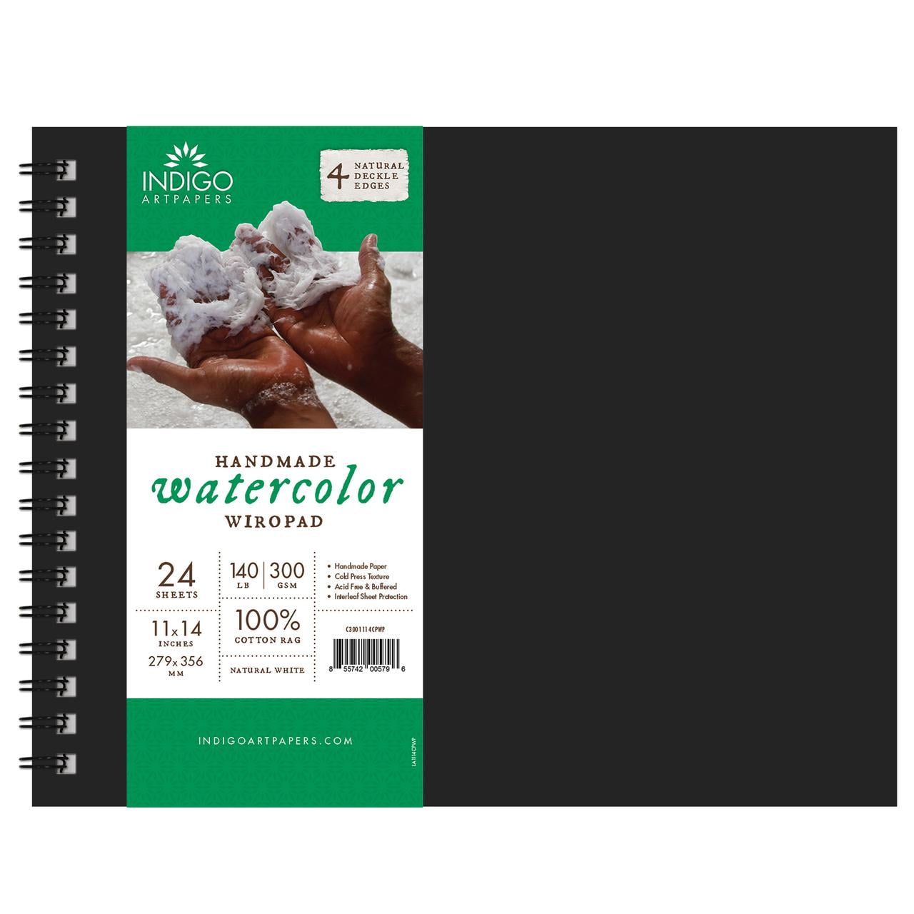 Indigo Artpapers 100% Cotton Paper-Wiro Pad, 24 Sheets / 48 Pages ...