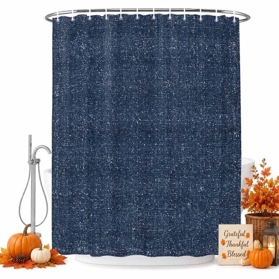 Indigo Blue Shower Curtain, Waterproof Shower Curtains for Bathroom ...