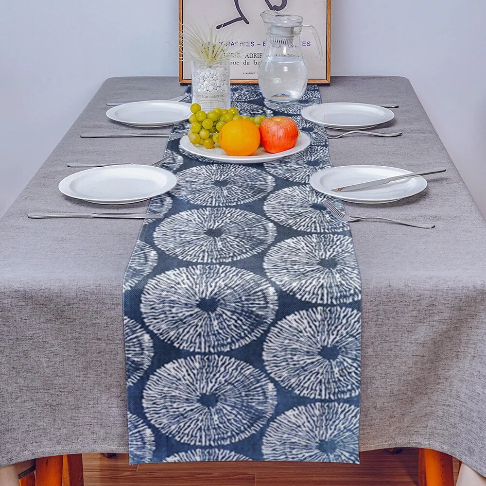 Indigo Dye Texture Table Runner Luxury Home Dining Table Coffee Table ...