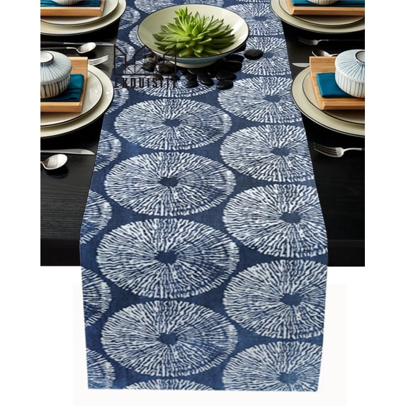 Indigo Farmhouse Dye Texture Coffee Table r Dinner Table ration Wedding ...