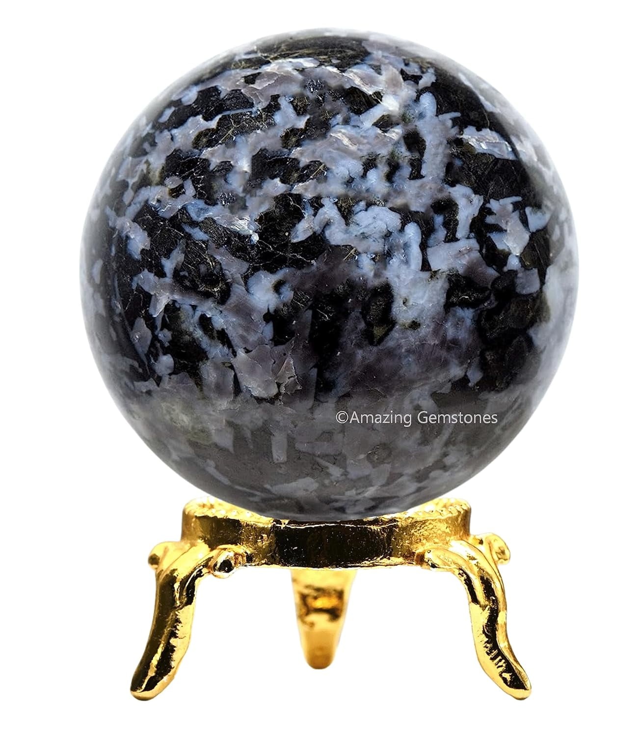 Indigo Gabbro Crystal Ball Sphere 1.5" Inches - Walmart.com