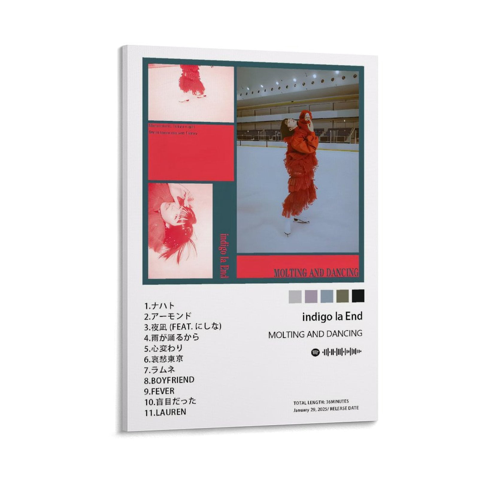 Indigo La End Molting And Dancing Album Cover Poster Canvas Wall Art ...