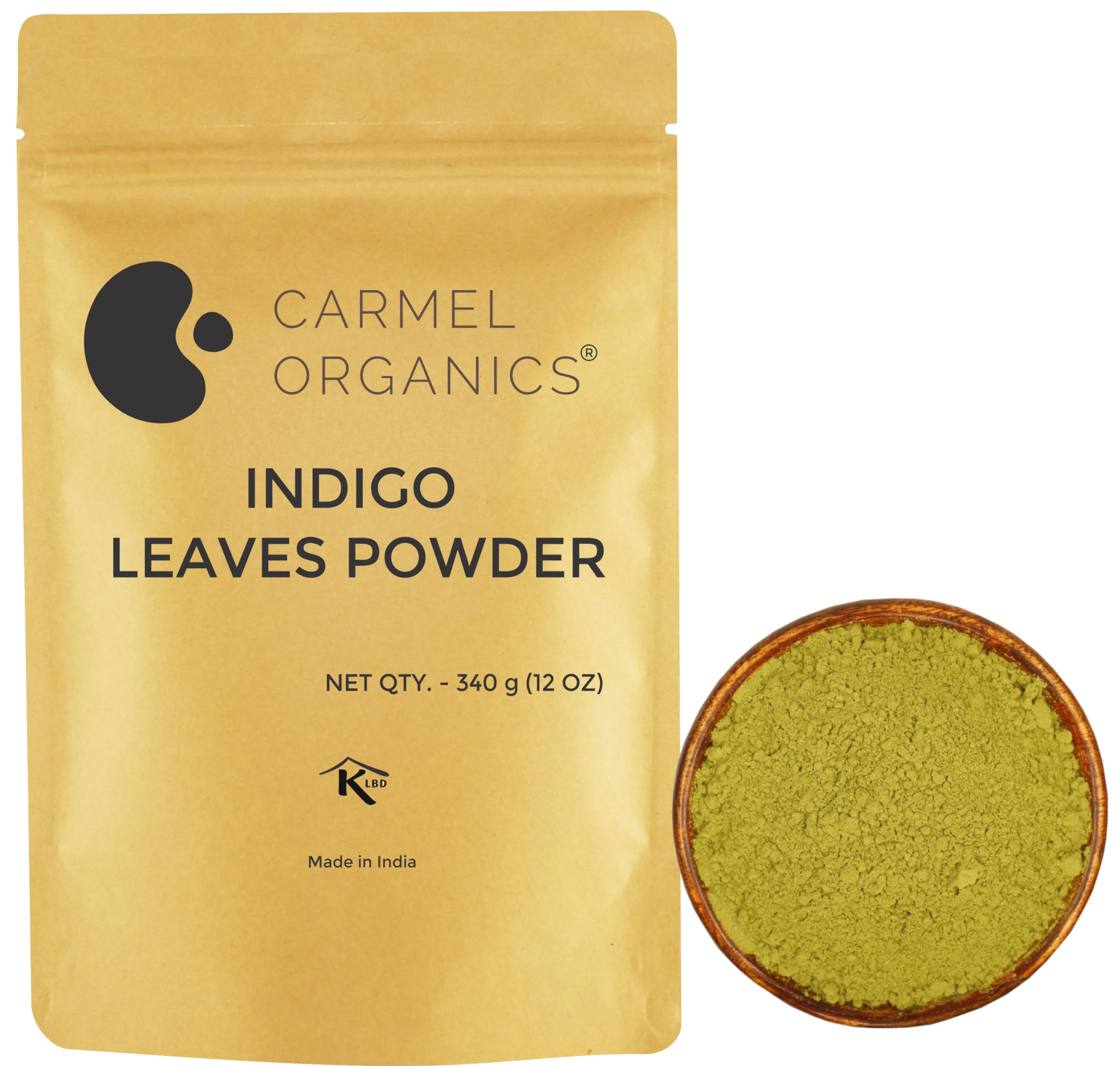 Carmel Organics Indigo Leaves Powder (340 Grams) For Hair Colour ...