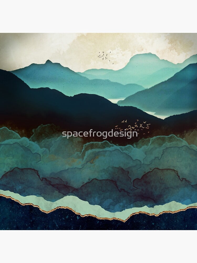 Indigo Mountains Poster Framed-unframed - Walmart.com