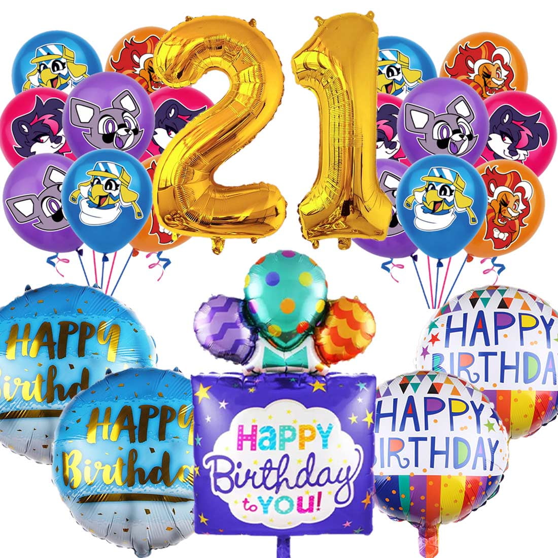 Indigo Park Balloons Party Supplies 21th Big Number Decorations Decor ...