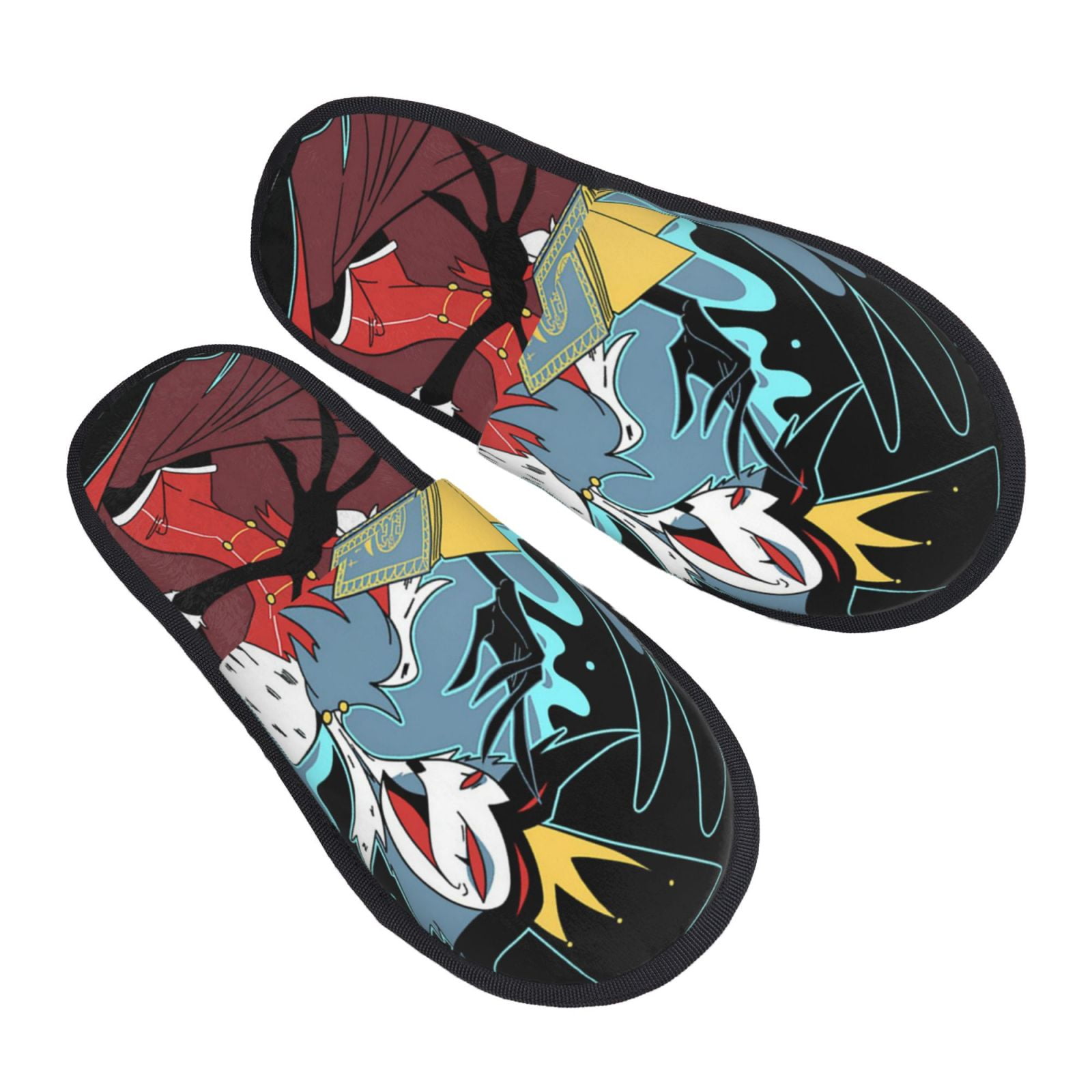 Indigo Park Fluffy House Slippers Memory Foam Suede Slippers Furry Slip ...