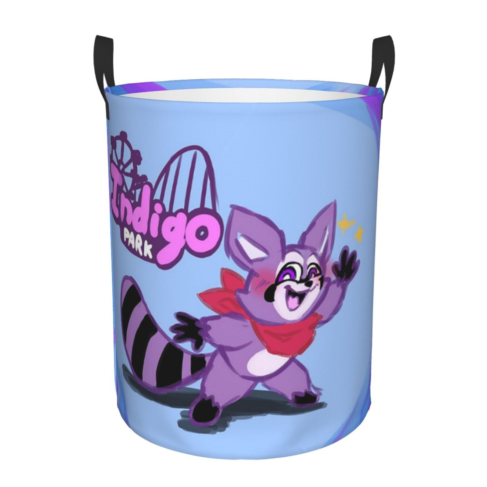 Indigo Park Rambley Storage Basket Laundry Hamper Collapsible Round ...