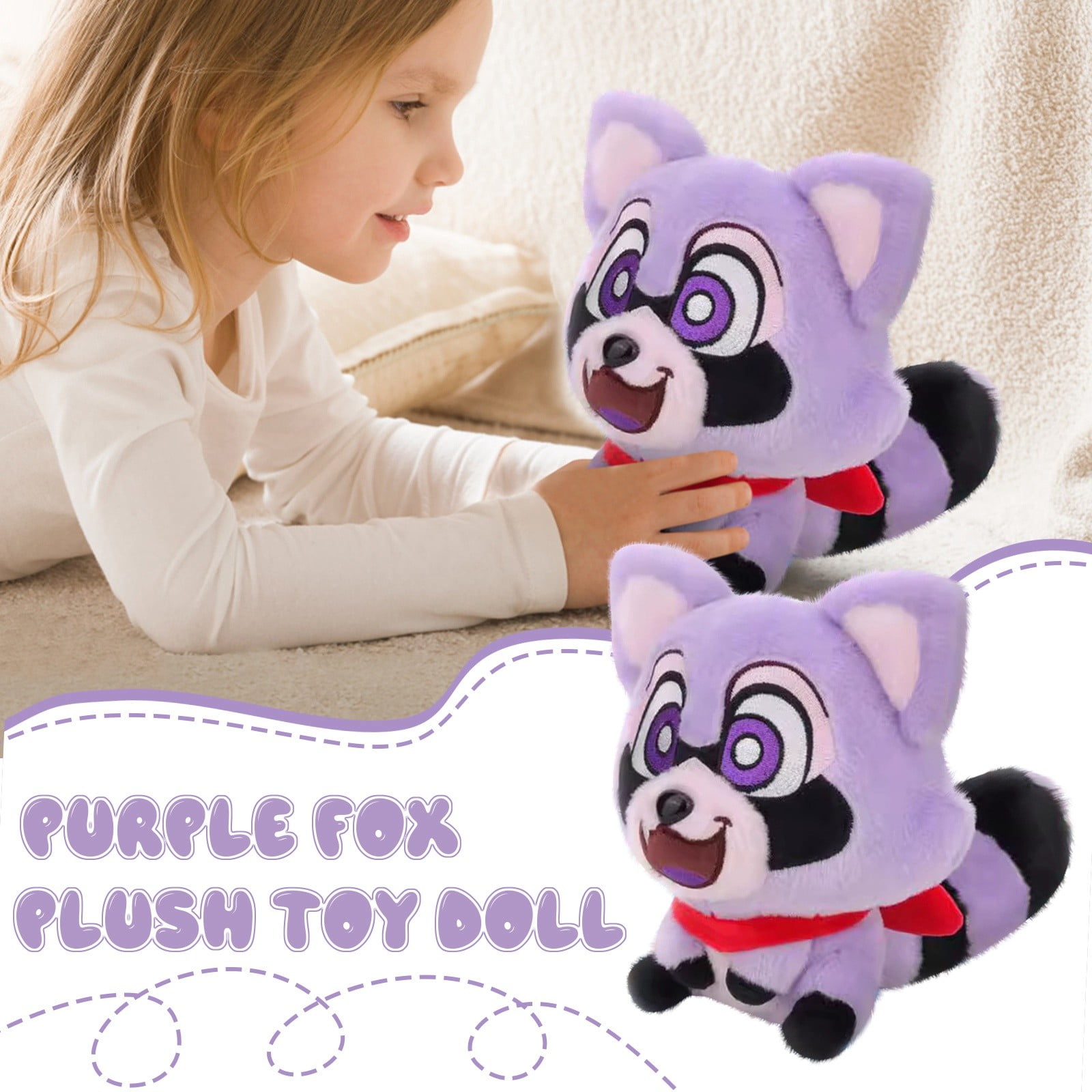Indigo-Park Rambley The Raccoon Collection Boutic Plush 8.3in Purple ...