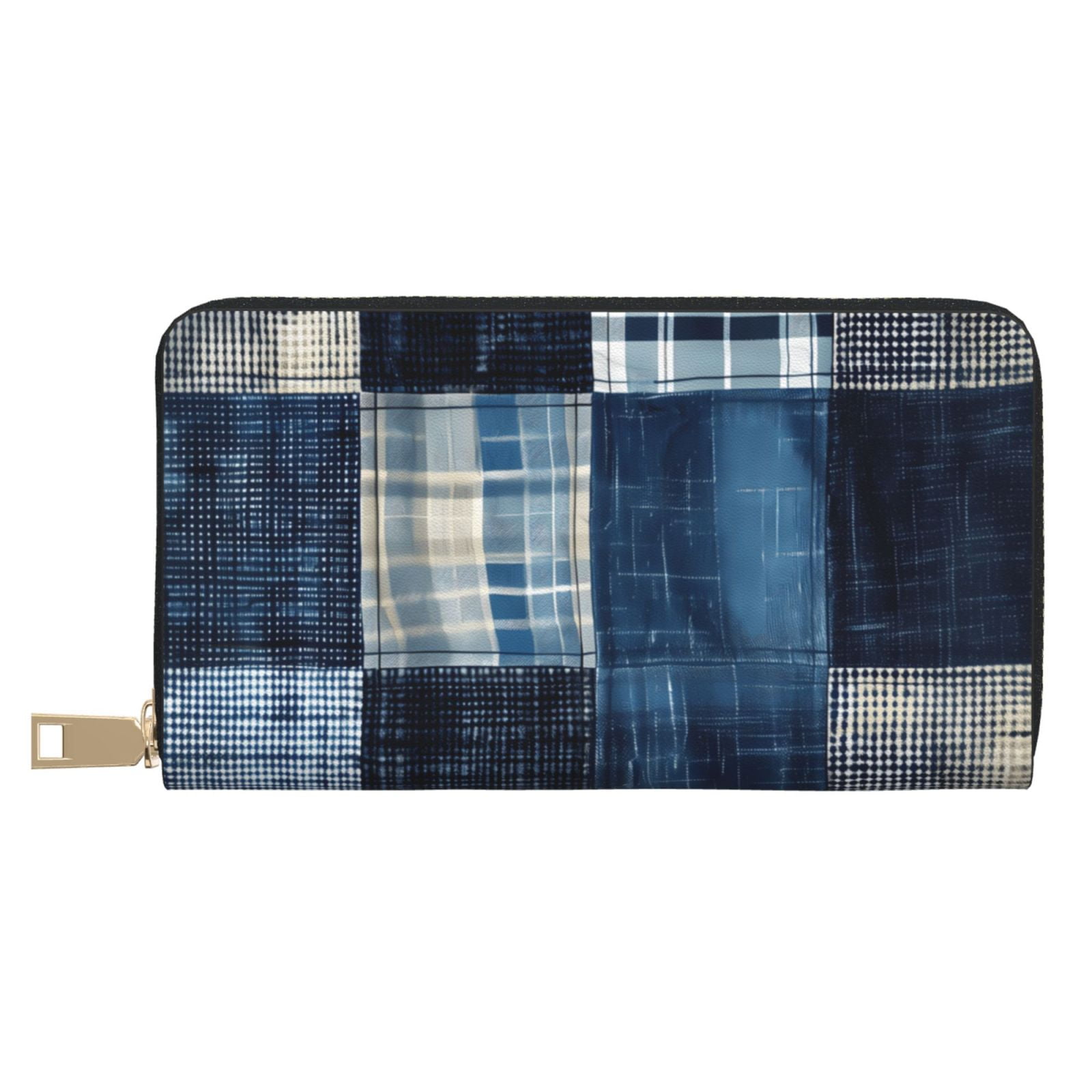 Indigo Patchwork Quilt Wallet Women, Leather Bifold Multi Card Wallet ...
