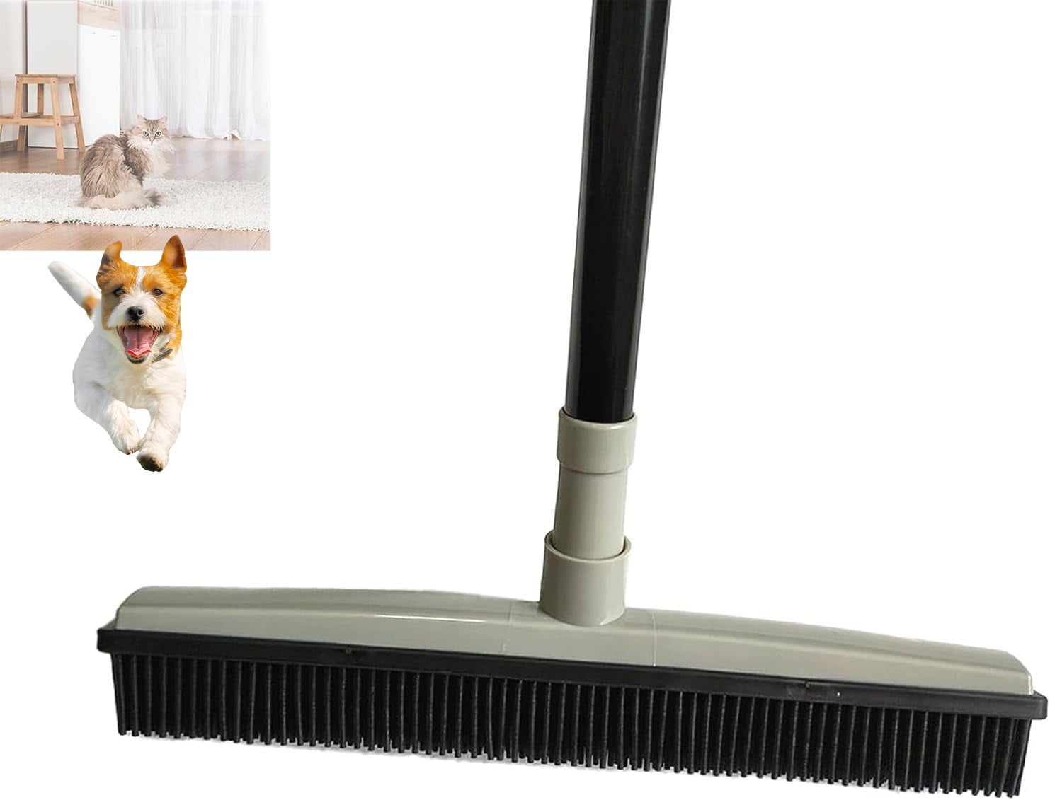 Indigo Petco Hair Remover Broom, Fur Remover Broom with Squeegee ...