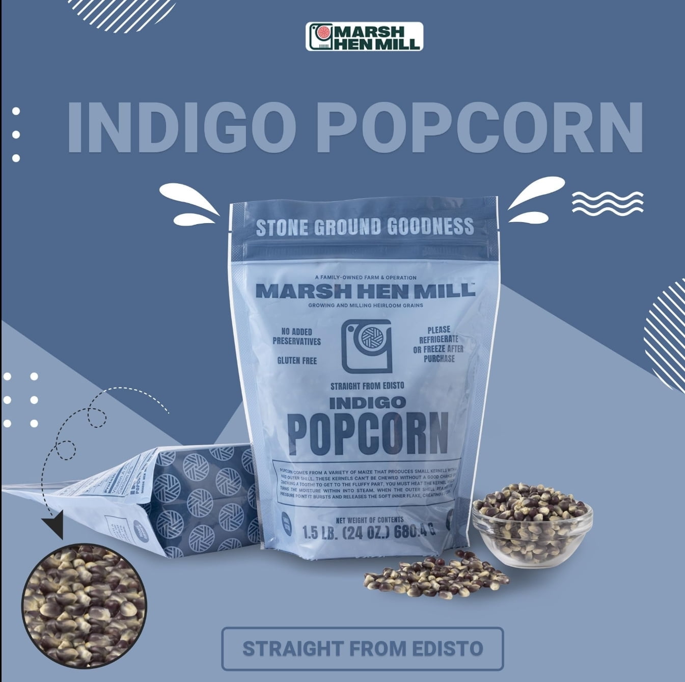Indigo Popcorn Marsh Hen Mill - Walmart.com